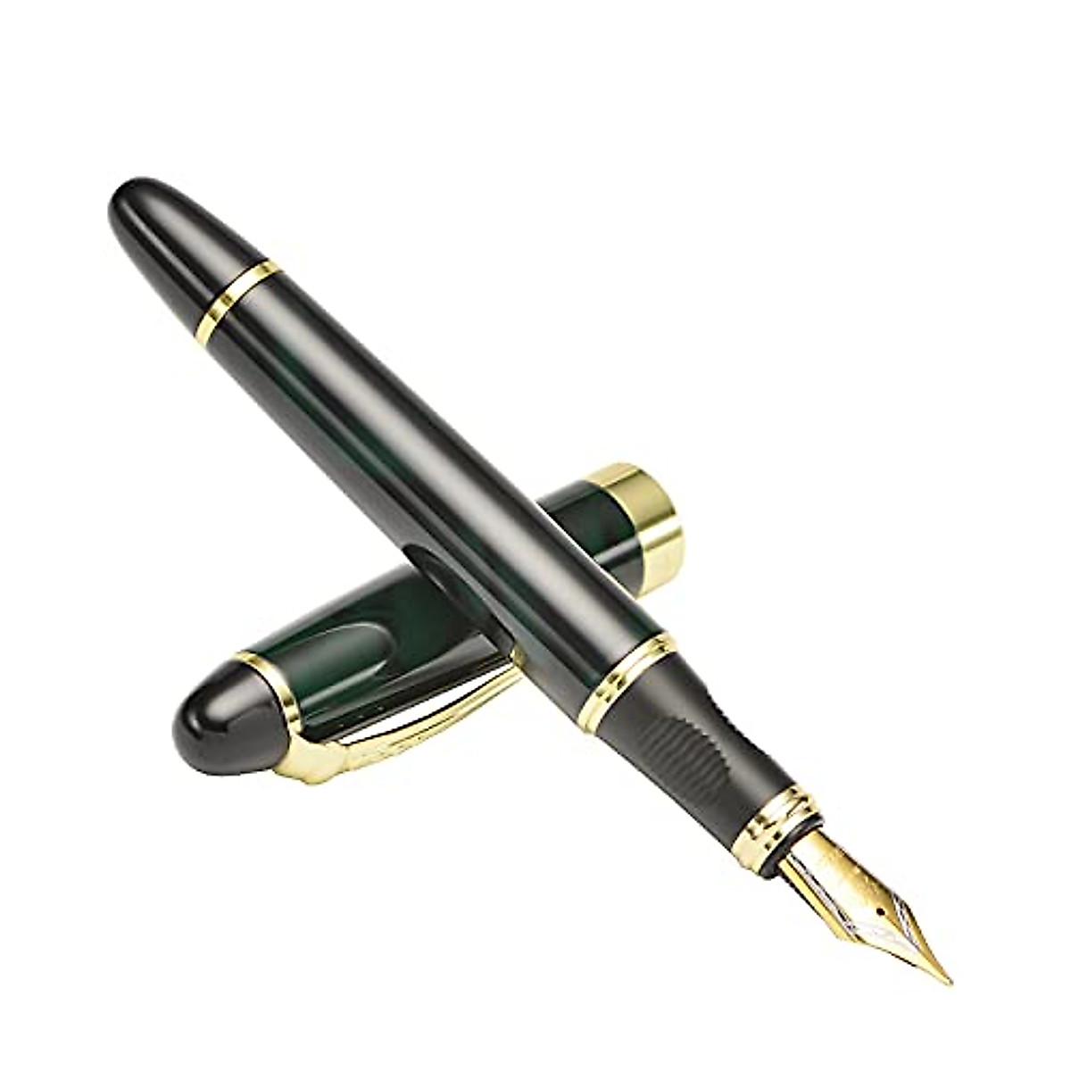 Jinhao X450 Fountain Pen Green Marble Medium Nib Size with Ink Refill Converter for Bottle Ink,Business Signature & Smooth handwriting pens