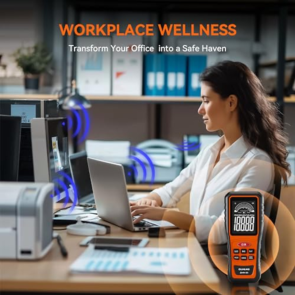 olmlmo Emf Meter,Electric Field, Radio Frequency Field, Magnetic Field Strength Meter,Rechargeable Radiation Detector for 5g Cell Tower, WiFi Signal Detector,Emf Inspections,Ghost Hunting