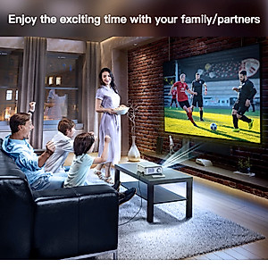 Projector 4K with WiFi and Bluetooth, 5G 1080P Outdoor Movie Projectors, 9500L/700ANSI Portable Smart Mini Projector with 100" Proyector Screen & Tripod, Compatible with iOS/Android/Win/TV Stick