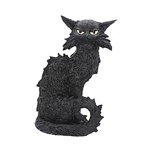 Nemesis Now Salem Witch Familiar Black Cat Figurine 32.5cm, Resin, Black, Witch's Familiar Figurine, Black Cat Ornament, Witchcraft Decor, Cast in The Finest Resin, Expertly Hand-Painted