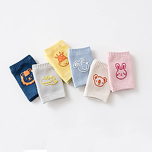 Hidetex Baby Leg Sleeve for Crawling – Infant Kneepads, Adjustable Elastic Leg Warmers, Anti-Slip Leg Protector for Unisex Toddlers(6 Pairs)