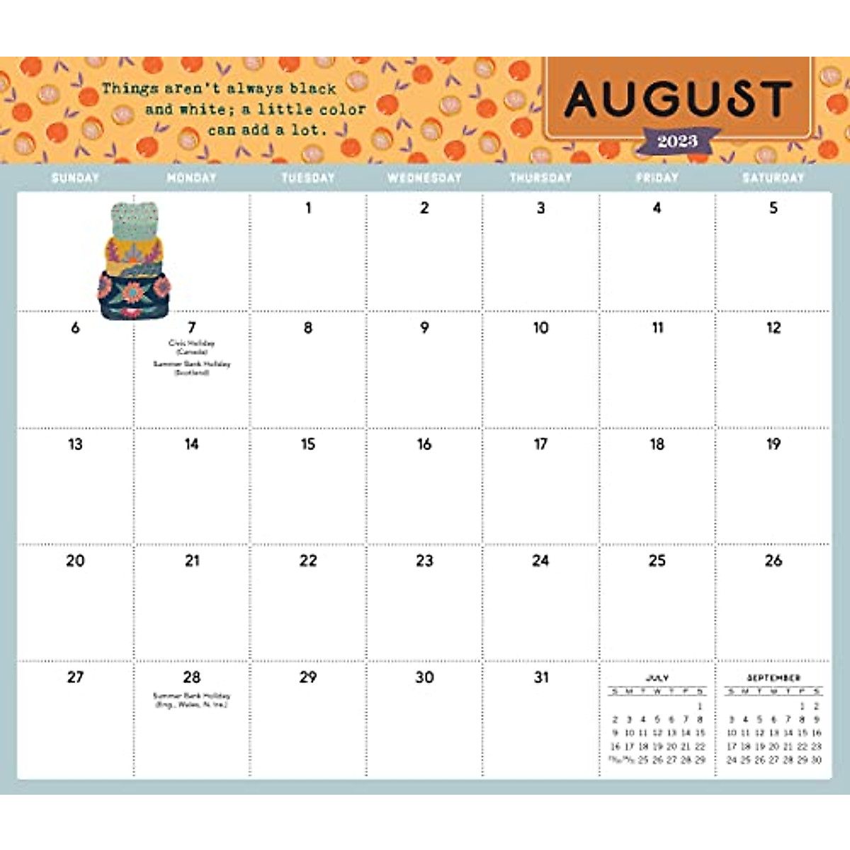 Go with the Flow: A Magnetic Monthly Wall Calendar 2023: Perfect for a Fridge, Wall, or Desk