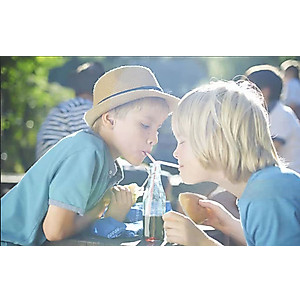 Kids Floppy Straw Sun-Hat Foldable Summer Short Brim Sun-Beach-Hat for Babyboys Girls Kahki