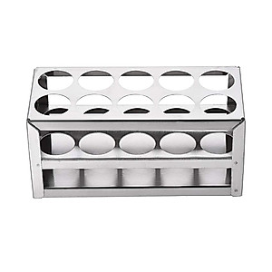 uxcell 304 Stainless Steel Test Tube Holder Lab Stand Rack 10 Hole 3 Layer for 26-29.5mm Tubes