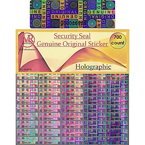 700 Tamper Proof Stickers, Tamper Evident Stickers. Genuine Original Holographic Security Seal, Tamper Resistant Hologram Foil Tape Feature with Serial Numbers. Strong Adhesive. (700 Stickers)