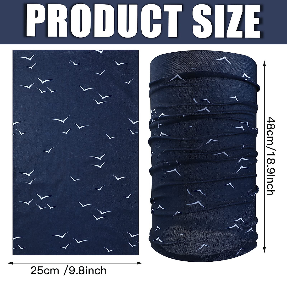 SATINIOR 8 Pieces Summer Neck Gaiter Scarf Bandanas for Men Balaclava Cooling Breathable Face Cover Scarf(Horror Style)