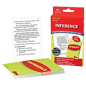 Edupress Reading Comprehension Practice Cards, Inference, Red Level (EP63063) Medium