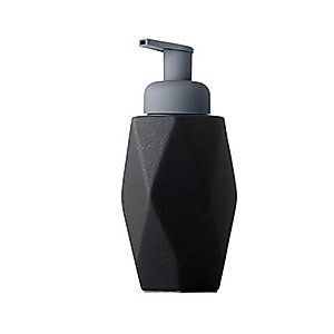Soap Dispenser 480L Soap Dispenser Ceramic Mousse Foaming Dish Soap Dispenser Hotel Press Dispensing Empty Bottle Rubber Lotion Bottle Lotion Dispenser (Color : Green) (Black b)