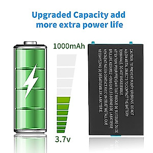 TAYUZH【1000mAh Battery Replacement for Nintendo Gameboy Advance SP Rechargeable Lithium-ion Battery for Nintendo GBA SP AGS-001 SAM-003 with Screwdriver