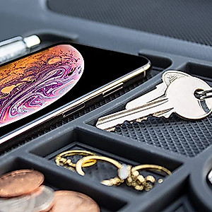 Olixar Car Dashboard Tray - Sticky Dash Mat Car Phone Holder with Mount - Large Non Slip Gel Pad - Washable - Car Dashboard Accessories - Holder for Keys, Cell Phone, Coins and Glasses