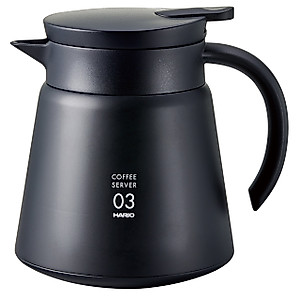 Hario V60 Insulated Metal Beverage Server, 800ml, Black