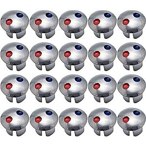 20 Pcs Faucet Replacement Part| Faucet Handle Index Buttons Faucets Replacement Part,Hot Cold Water Markers, Hot and Cold Signs Button Hot Cold Water Label for Kitchen Air Tool Parts & Accessories