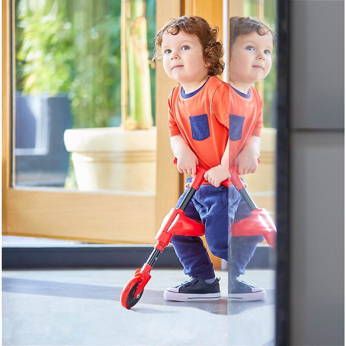 Scuttlebug Ride On - Walking Tricycle with a Foldable Design - Red