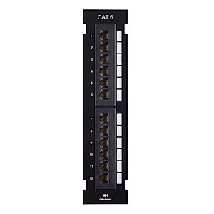 Cable Matters UL Listed Mini 12-Port Vertical Patch Panel with 89D Bracket