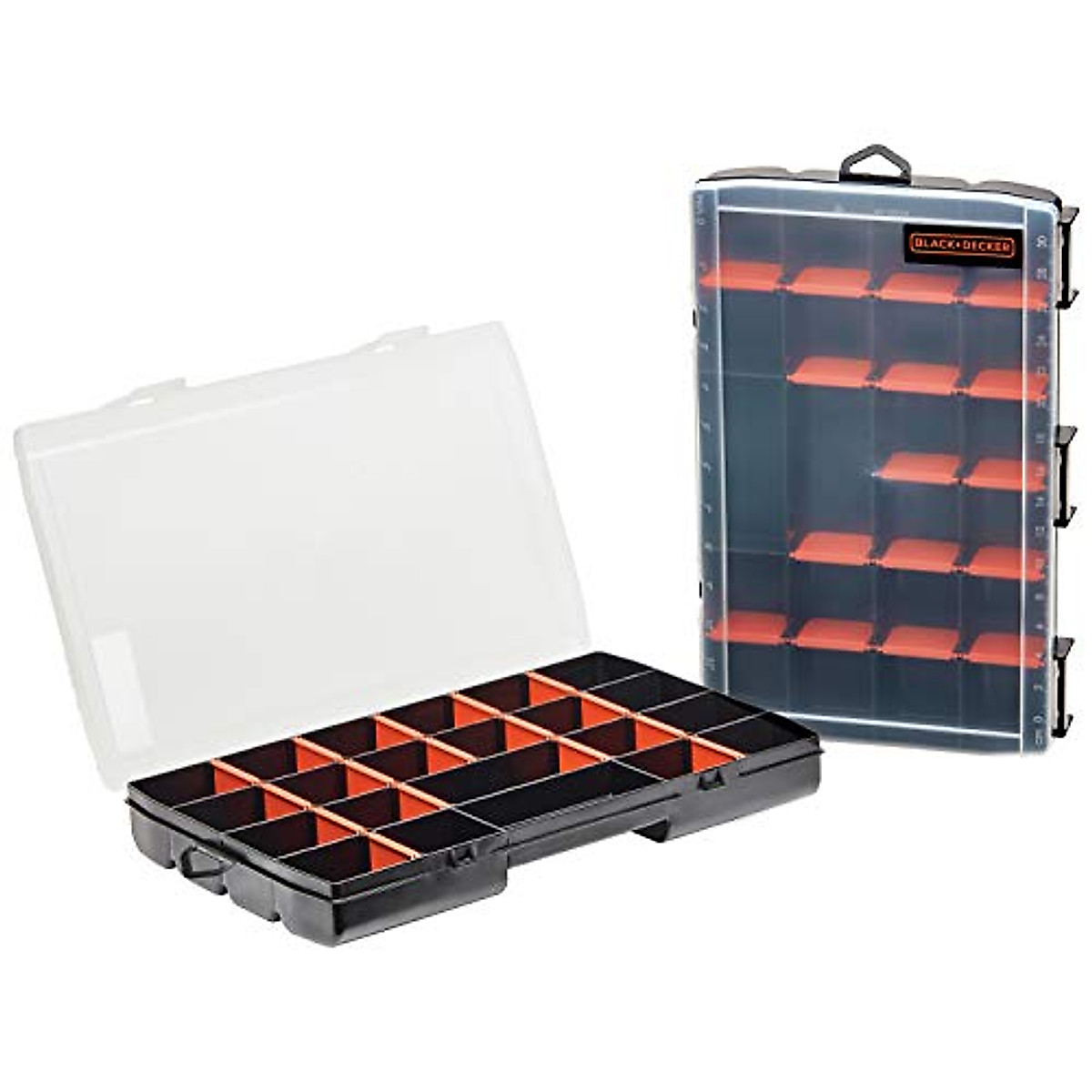 beyond by BLACK+DECKER Plastic Organizer Box with Dividers, Screw Organizer & Craft Storage, 22-Compartment, 2-Pack (BDST60714AEV)
