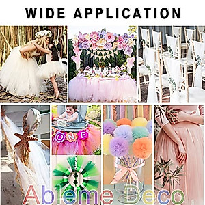 Tulle Fabric Rolls 6 Inch by 200 Yards (600 FT) Ribbon Netting Spool for Tutu Skirt Wedding Baby Shower Birthday Party Decoration Gift Wrapping DIY Crafts (Pink)