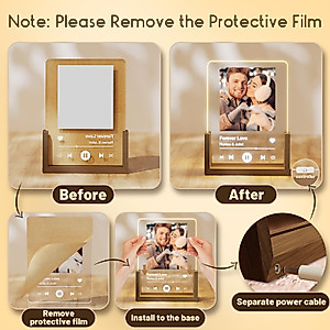 LUCKOR Spotify Decorative Plaque Personalized Gifts, Custom Gifts for Him Her, Customized Picture Frame for Boyfriend Girlfriend Couple Wife Women on Anniversary Birthday