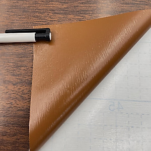 Yifely Minimalist Brown Wood Grain Furniture Paper Self Adhesive Shelf Liner Nightstand Door Sticker 17.7 Inch by 9.8 Feet