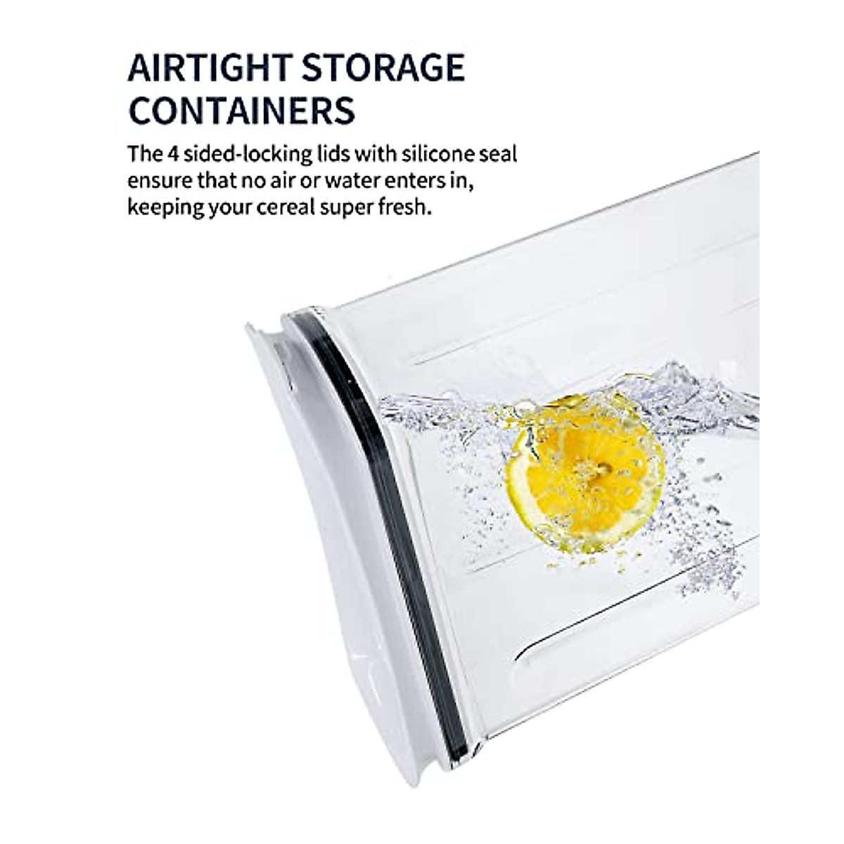 FreshKeeper 14PCS Airtight Food Storage Containers - 2PCS Cereal Containers Storage - Ideal for Cereal, Flour and Sugar Storage