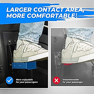 ATV Passenger Foot Rest, Kemimoto Heavy Duty ATV Foot Rest for Rear Passenger Comfortable Foot pegs 4 Wheel Universal Foldable Footrest Compatible with Polaris Sportsman Scrambler Foreman Fourtrax