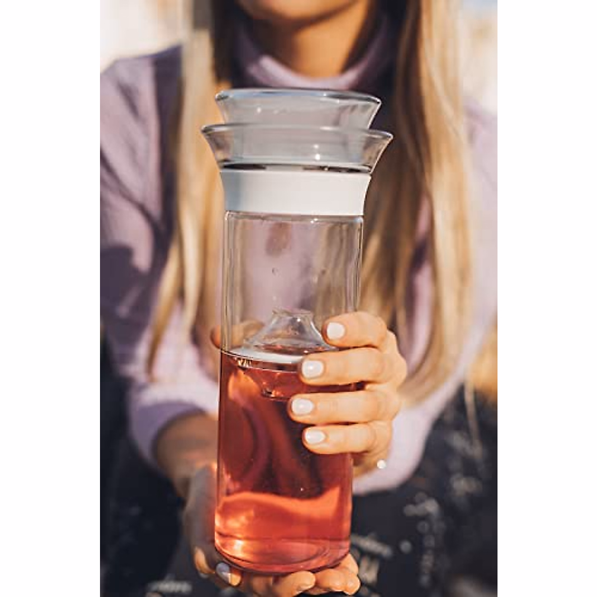 Savino | Glass Wine Saving Carafe | Clear | 750ml | For Non-Sparking Wines | Luxury Glass Wine Preserver | Dishwasher Safe & Shatterproof | Fresh Up to 7 Days | Wine Saver | Wedding Gift