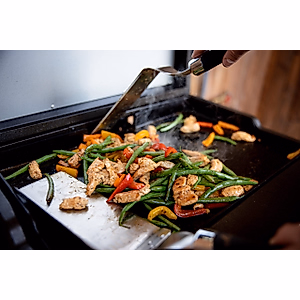 HALO Elite Griddle Propane Gas, 20.7''×13.2''(273sq.in) Cooking Surface with Wind Proof Design and Dual Burner, XL Rear Grease Container, a Bubble Leveler (1 Burner)