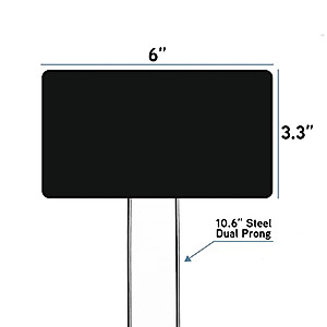 Do Not Spray Acrylic Yard Sign, Bilingual Plant Signs, Garden Markers, Set of 2 (Black)