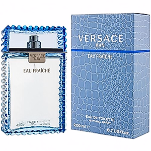 Man Eau Fraiche Eau De Toilette Spray Men by Versace, 6.7 Fl Oz