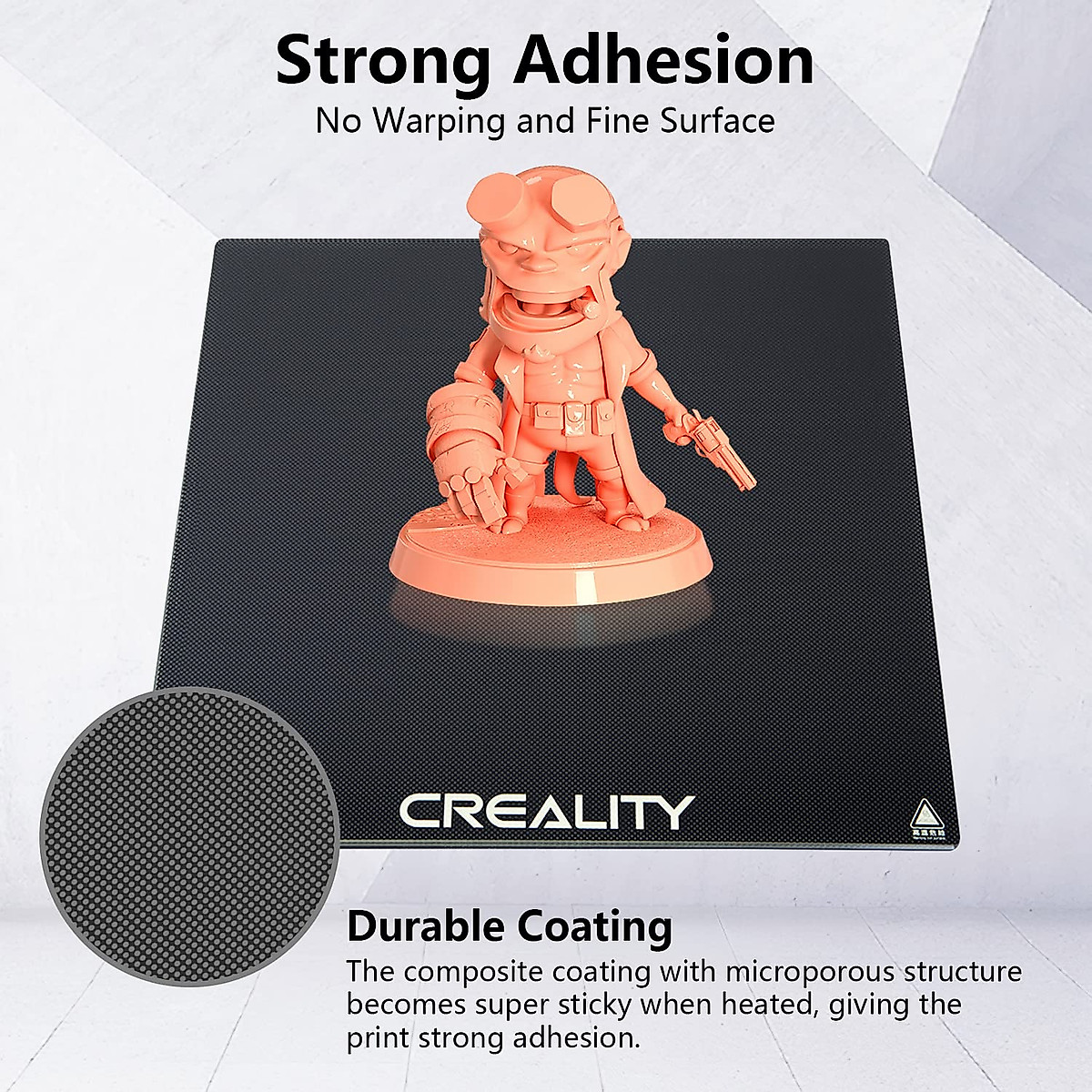 Creality Ender 3 Glass Bed, Upgraded 3D Printer Platform Tempered Glass Build Plate for Ender 3/Ender 3 Pro/Ender 3 V2/Ender 5/Ender 5 Pro, Flatter & More Durable Build Surface,235x235x4mm