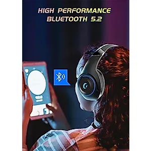 KAPEYDESI Wireless Gaming Headset, 2.4GHz USB Gaming Headphones for PC, PS4, PS5, Mac with Bluetooth 5.2, 40H Battery Life, Detachable Microphone, 3.5mm Wired Jack for Xbox Series (Black)