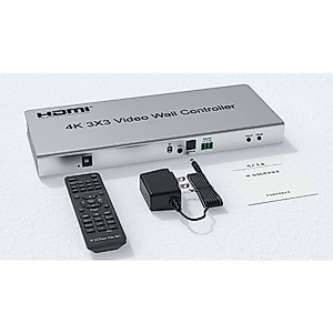 4K 3×3 Video Wall Controller(1x2/1x3/1x4/1x5/1x6/2x1/2x2/2x3/2x4/3x1/3x2/3x3/3x4/4x1/4x2/4x3/4x4) 4 TV Splicing Display Support 3840x2160/30Hz