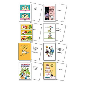 Stonehouse Collection 48 Different Funny Birthday Cards - Assorted Birthday Card Box Set of 48 Card & Envelopes