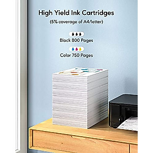 564XL 5 Ink Cartridges Conbo Pack Compatible for HP 564 XL Ink to Work with Photosmart 7520 6525 6520 3520 5520 DeskJet 3520 3522 Officejet 4620 Printers (B, C, M, Y, Photo Black)