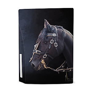 Head Case Designs Officially Licensed Simone Gatterwe Friesian Horse Art Mix Vinyl Faceplate Sticker Gaming Skin Case Cover Compatible with Sony Playstation 5 PS5 Disc Console & DualSense Controller