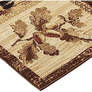 Rustic Lodge Forest Cabin 5x7 Area Rug, 5'3x7'3