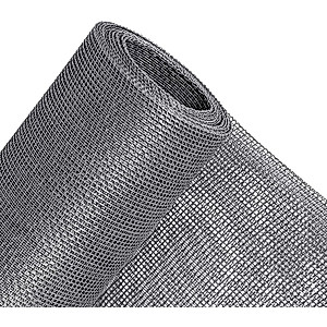 2PACK MAGZO Window Screen and Screen Door Replacement Mesh, 48" W x 99" L, Upgraded Polyester, Net Netting Curtain Wire Repair for Camper/Sliding Glass/Patio/French/Balcony/Back Windows Doors, Grey