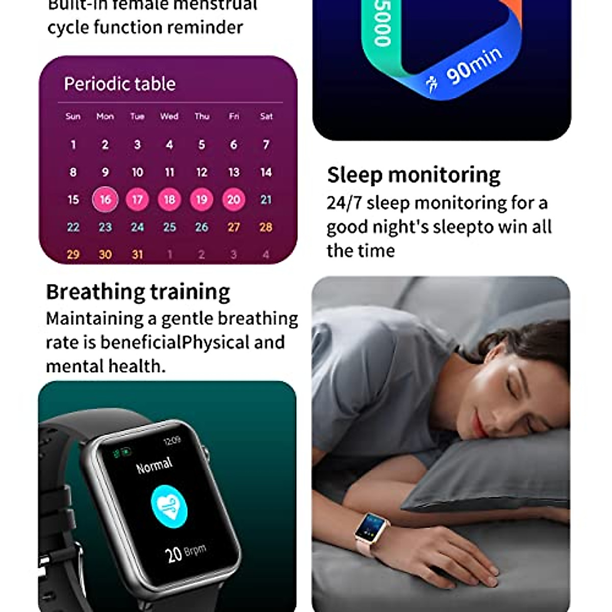 Smart Watch(Receive & Dial) 1.85" Touch Screen SmartWatch for Android and iOS Phones Compatible/65 Sports IP68 Waterproof SmartWatchs with Fitness Tracker Heart Rate/Sleep Monitor/Pedometer/Calories