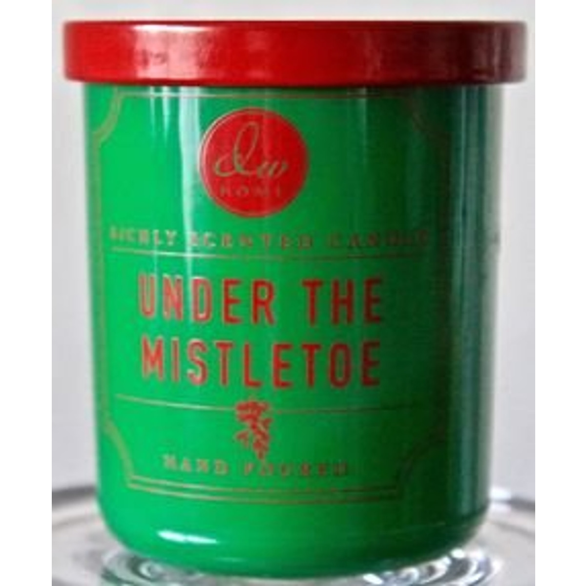DW Home Under The Mistletoe Holiday Jar Candle, Medium Single Wick with Lid