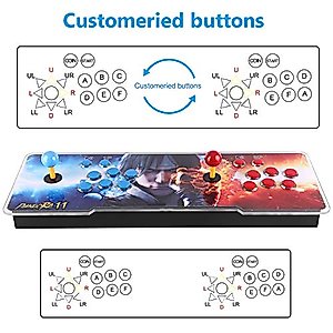Pandora Treasure 3D Arcade Game Console - 26800 Games Installed, Search Games, Support 3D Games, Add More Games, 1280x720P, Favorite List, 4 Players Online Game, 2 Player Game Controls (Yellow)