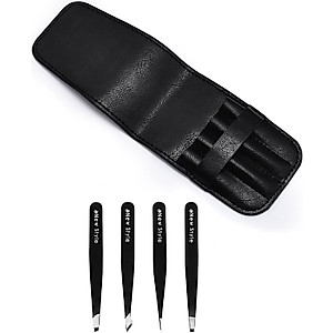 New Style Tweezers For Women And Men – Precision Eyebrow Stainless Steel Tweezer Set For Ingrown Hair, Chin, Splinter, Wig Combo Pack With Travel Case