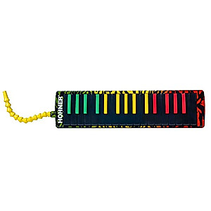 Hohner 32-Key Airboard - Rasta Print Bundle with Gig Bag and Austin Bazaar Polishing Cloth