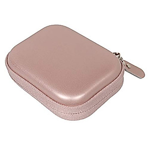 Travel Protection and Storage Case for Airpods Case, Featured Design, mesh Pouches for airpods case, Wall Charger and Cable, (Rose Gold)