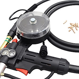 INTSUPERMAI Aluminum Spool Gun Fit for Miller 300371 Millermatic 140 180 211 Spoolmate 100 Torch with 3m(9.8ft) Cable 10 x 0.8mm Conductive Nozzle