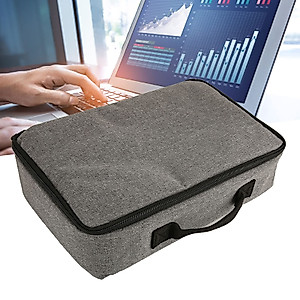 BTIHCEUOT Projector Case, Gray Heavy Duty Nylon Portable Projector Bag for Outdoor