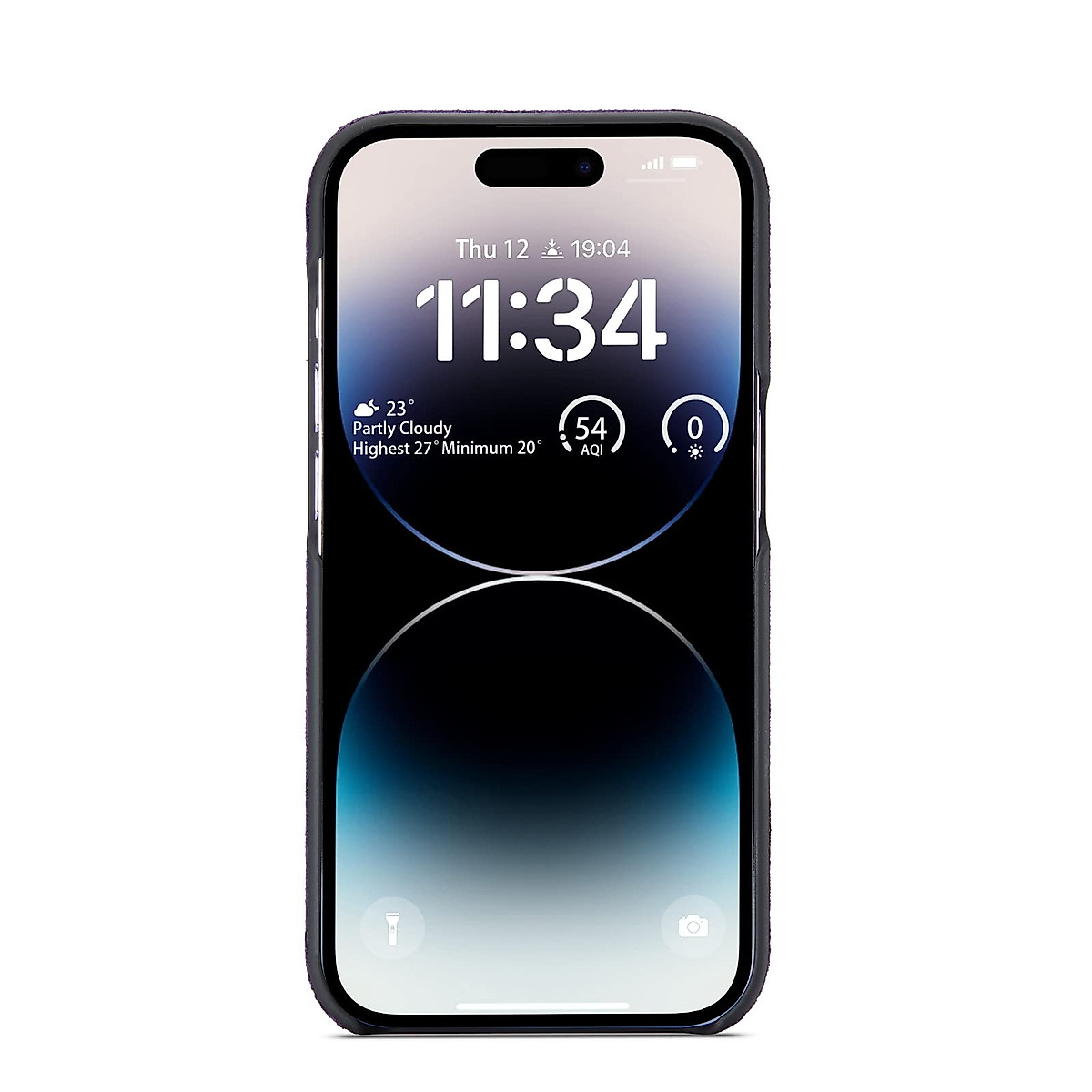 AKANTRA Alcantara Case for Apple iPhone 14 Series, Handmade Half-Wrapped Synthetic Suede Cover, Compatible with Magsafe Wireless Charging(iPhone 14 Plus,Purple)