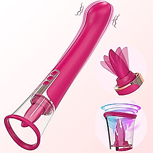Clitoral Licking Sucking Toy G spot Vibrator, Healexcer Tongue Oral Vibrating Adult Sex Toys for Women Pleasure with a Suction Cup, Dildo Vibrator Stimulator, Personal Massager Sex Games