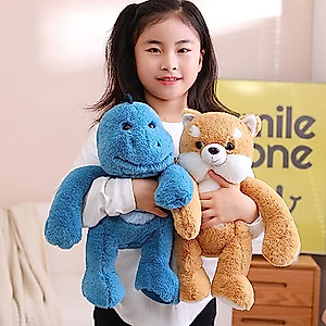 Baby Dinosaur Stuffed Animals, 16" Soft Plush Dinosaur Toy Cute Interactive Hide and Seek Plush Toys Newborn Shower Birthday Gifts for Kids and Adult