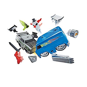 MGA Entertainment Wreck Royale Exploding Crashing 2 Pack Double Trouble Vs. King Cra$H Race Cars with 12 Mix 'N Match Explosive Parts, Multicolor, (Model: 565758)