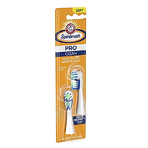 Spinbrush Pro Series Daily Clean Battery Toothbrush Refills, Soft, 4 Count