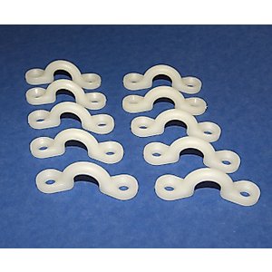 Nylon Deck Loop, Pad Eye, Tie Down, Kayak Deck Loops, White, 10 Pieces